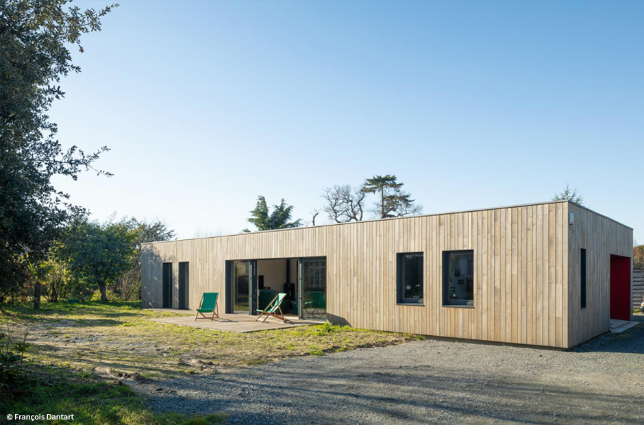 La poutre en I en parois verticales dans une maison passive